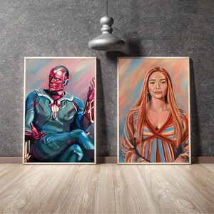 Vision Poster - Wandavision Art - Paul Bettany - Elizabeth Olsen - MCU ...