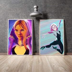 Gwen Stacy Across the Spiderverse - 2 Spider Woman Posters - Spider ...