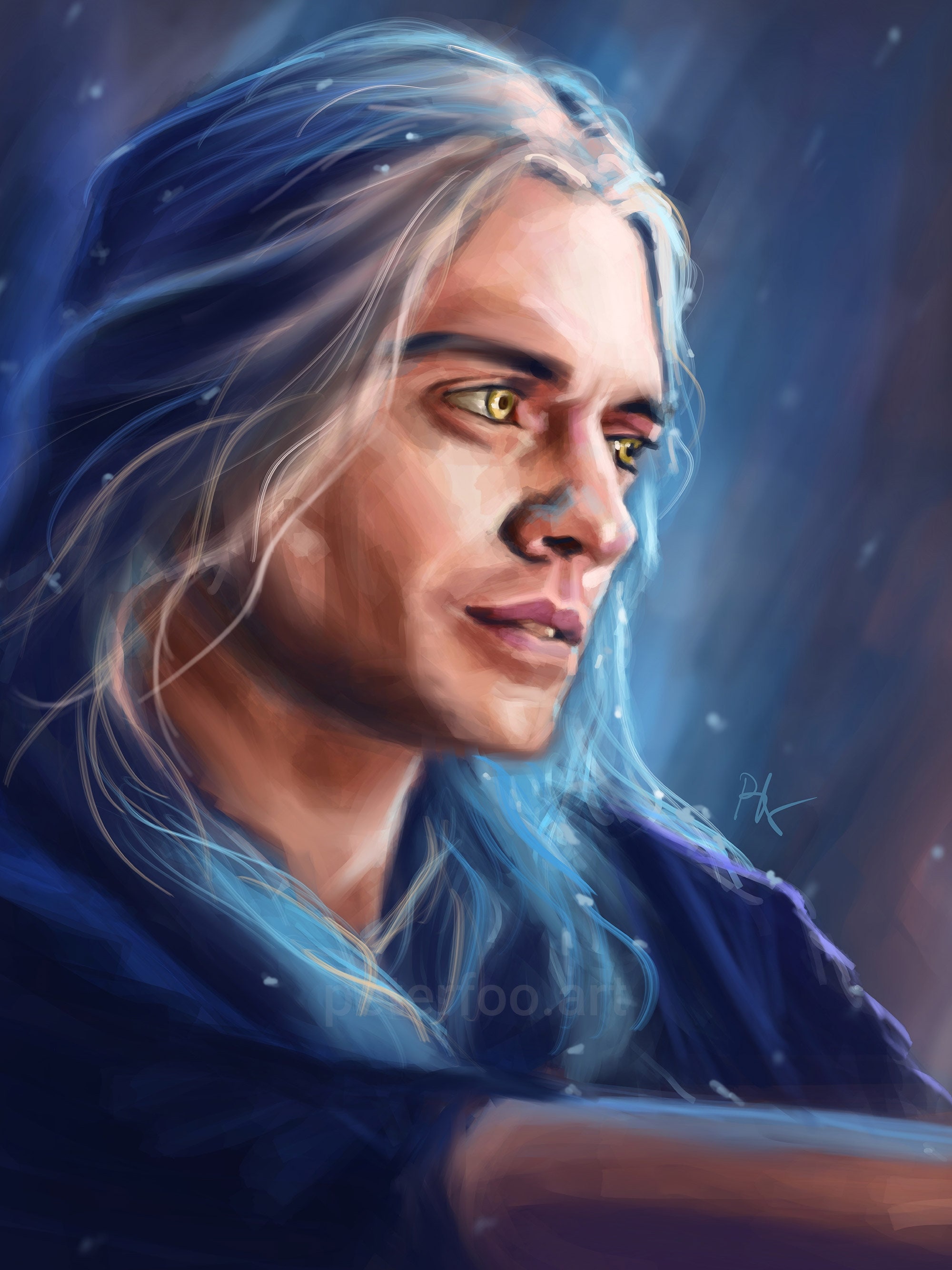 The Witcher Poster Geralt of Rivia Art Henry Cavill | Etsy