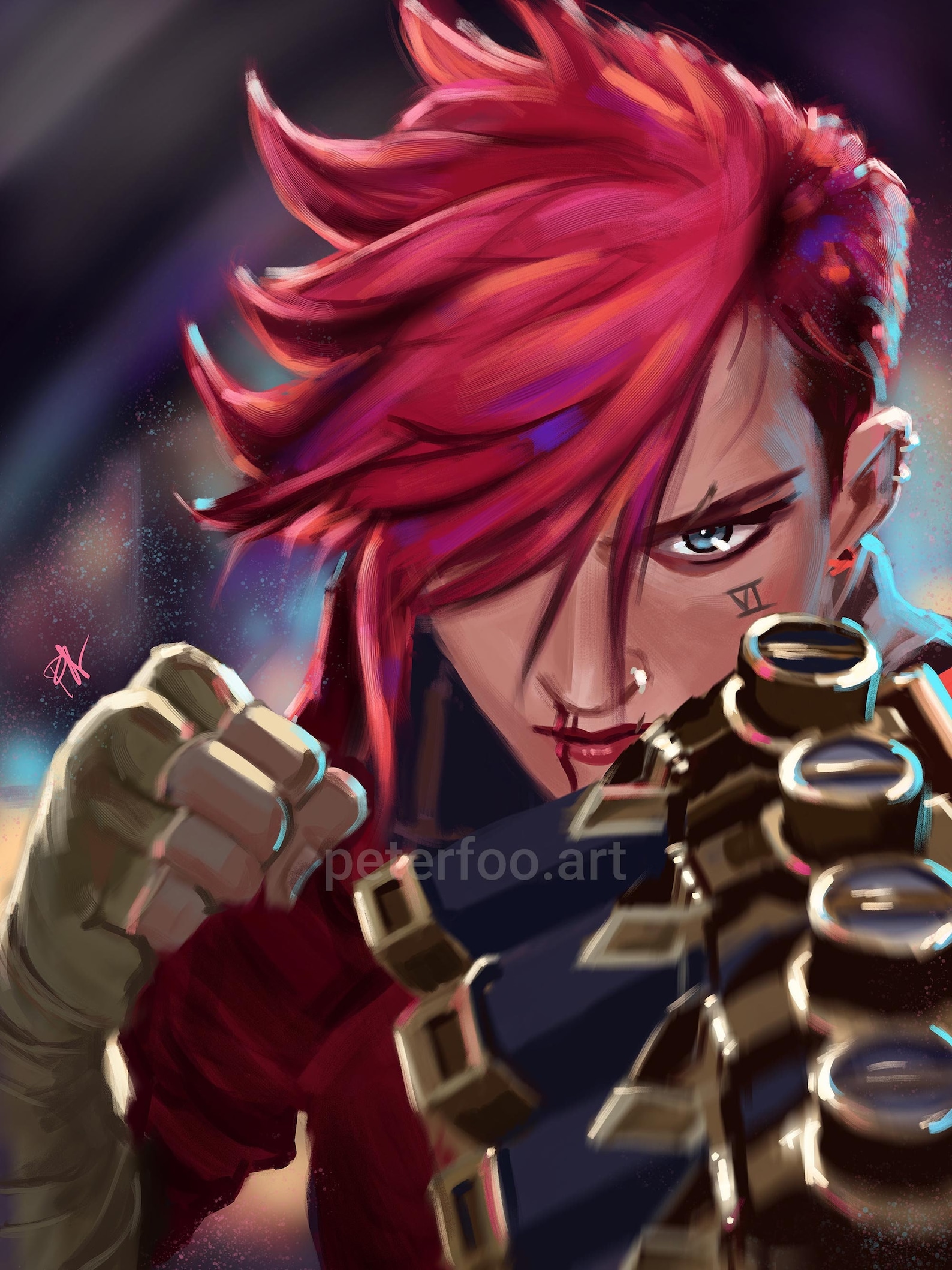 Vi Arcane Art Print League of Legends Violet Arcane Poster - Etsy