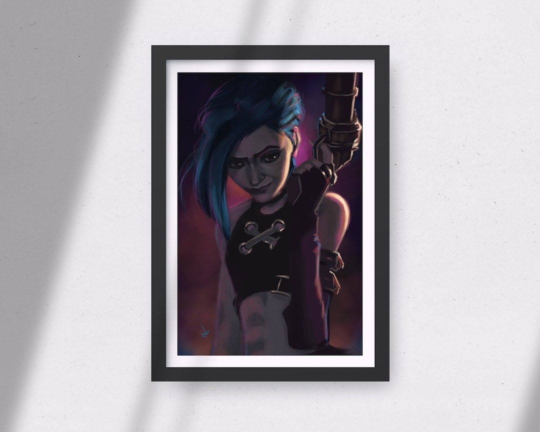Jinx Arcane Art Print - League of Legends - Jinx Poster - Arcane Poster ...