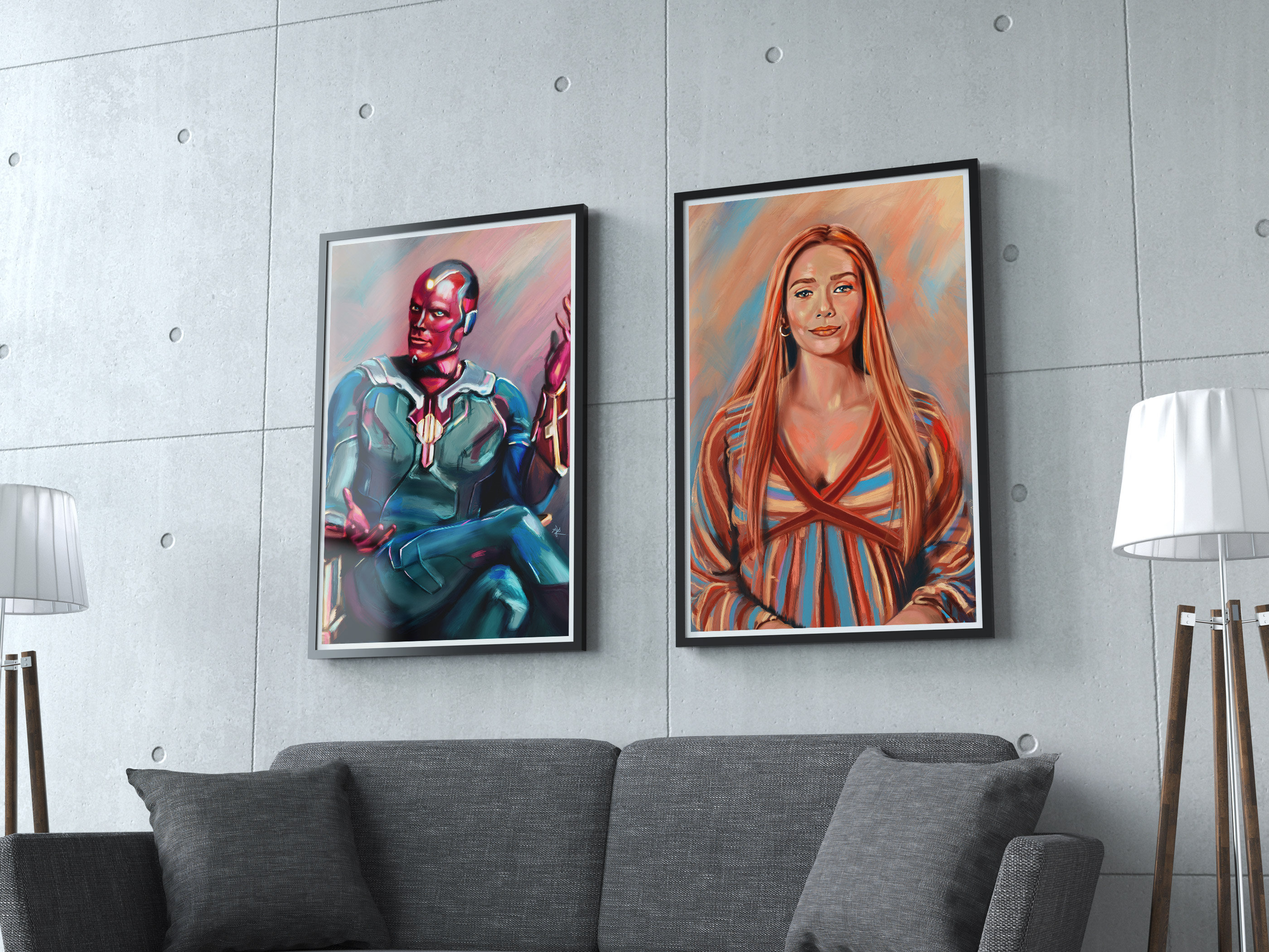 Vision Poster - Wandavision Art - Paul Bettany - Elizabeth Olsen - MCU ...