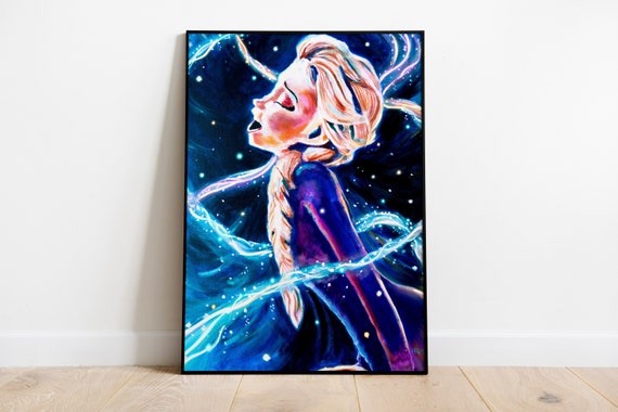 Elsa Art Print Frozen 2 Disney Art Print Painting - Etsy