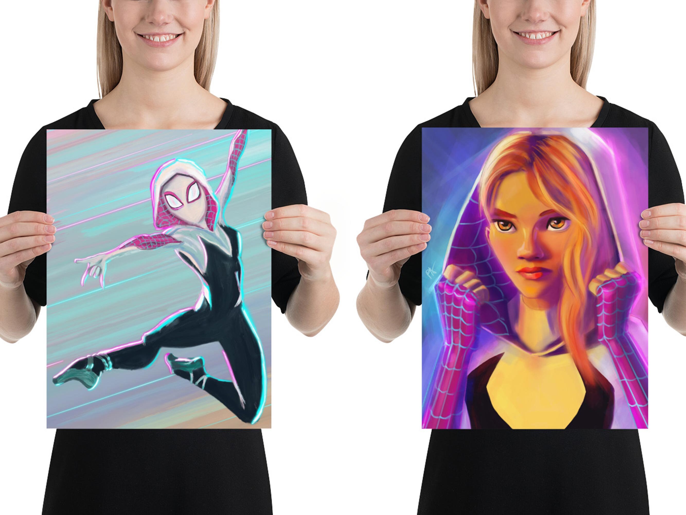 Gwen Stacy Across the Spiderverse - 2 Spider Woman Posters - Spider ...