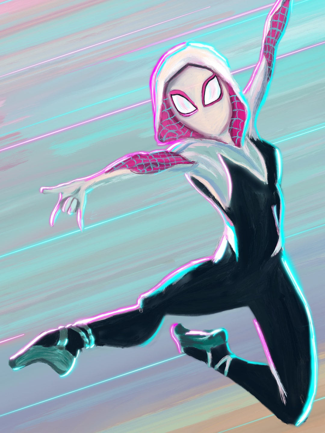 Gwen Stacy Poster Ghost Spider Wall Art Spider Gwen Poster - Etsy