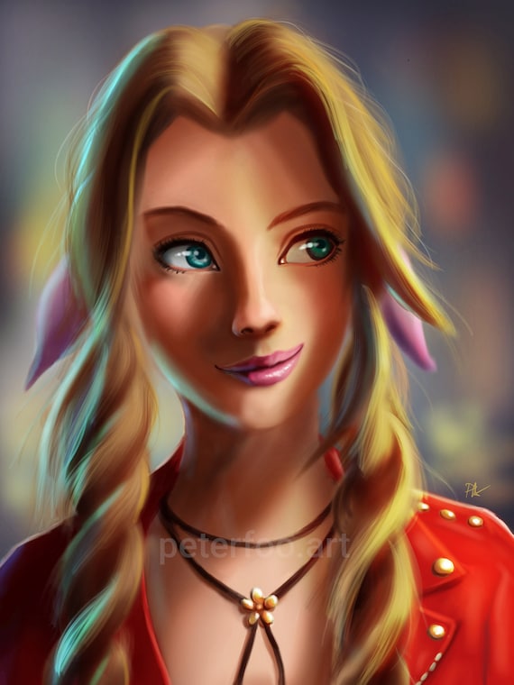 Aerith Final Fantasy 7 Poster FF7 Art Print Aerith - Etsy