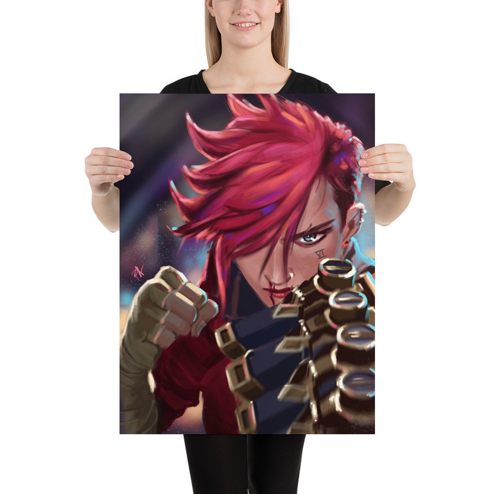 Vi Arcane Art Print League of Legends Violet Arcane Poster - Etsy