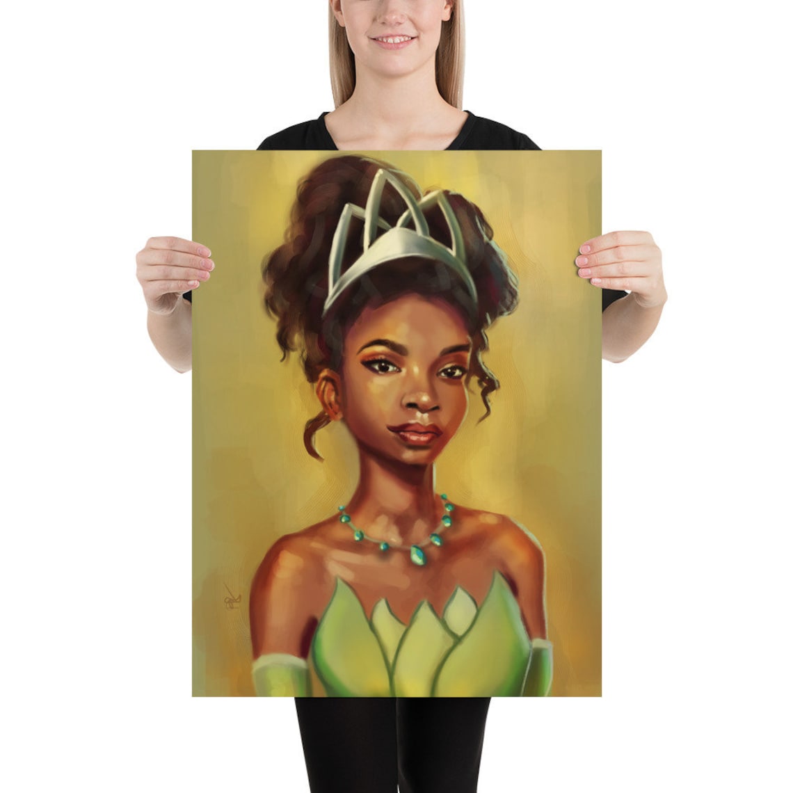 Tiana Princess and the Frog Art Print - Princess Tiana Poster - Disney ...