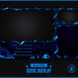 Blue Fire Twitch Streamer Package – Overlay, Panels, Offline Image - Etsy