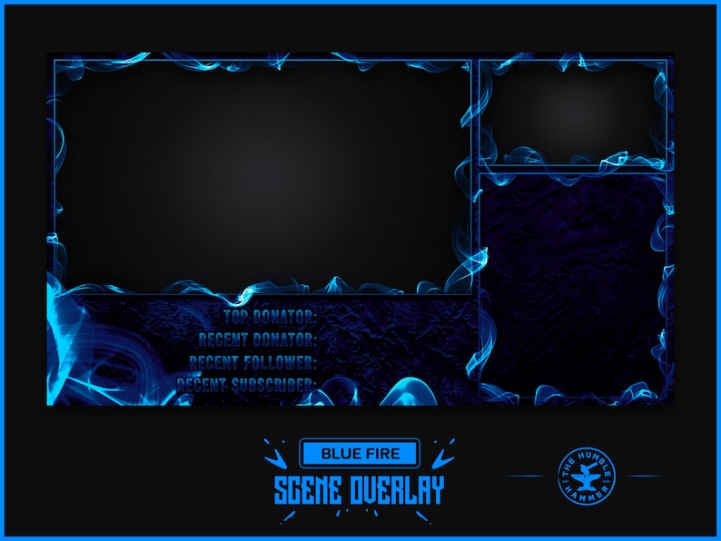 Blaze Blue Fire Themed Twitch Streamer Package Panels - Etsy