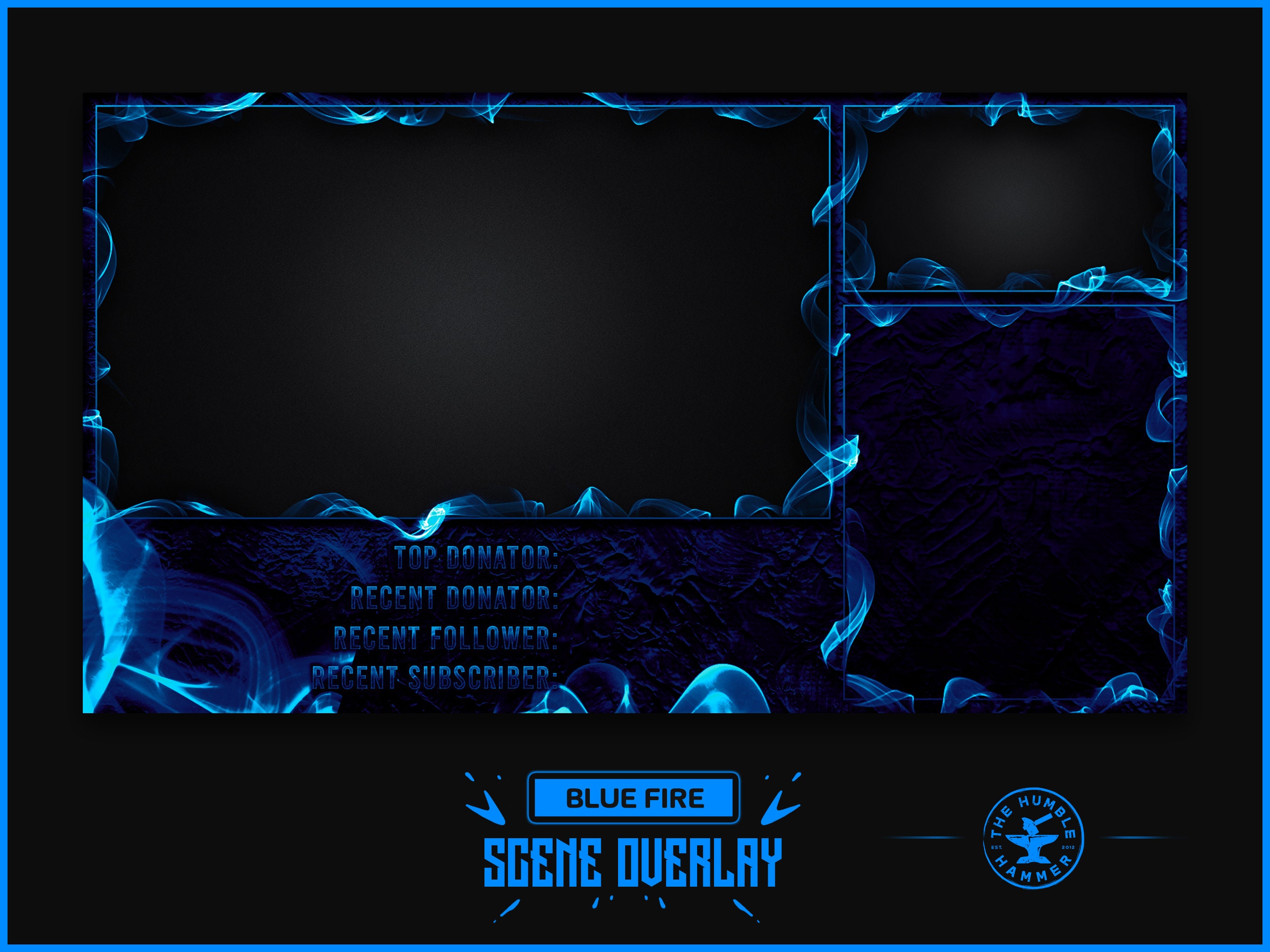 Blaze - Blue Fire Themed Twitch Streamer Package, Panels, Overlay ...