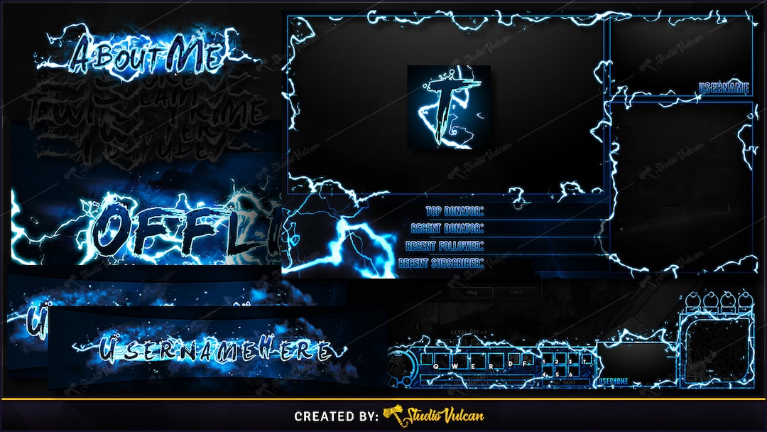 Thunder Lightning Twitch Streamer Graphic Package - Volibear Overlay - Etsy