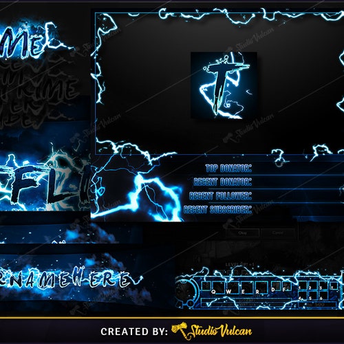 Blaze Fire Themed Twitchtv Streamer Graphic Package Panels - Etsy