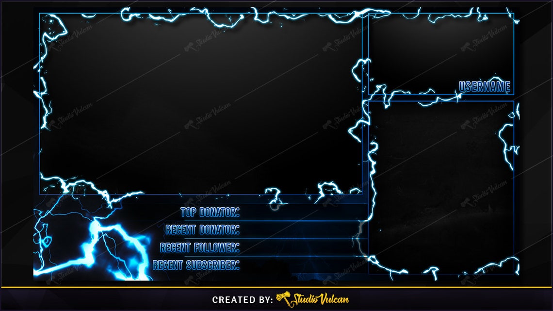 Thunder lightning Themed Twitchtv Streamer Graphic Package - Etsy