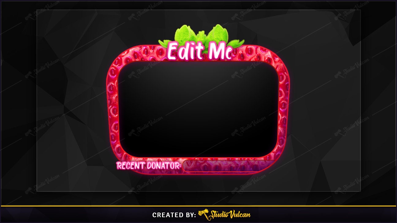 Strawberry Delight Fruit Themed Twitchtv Streamer Graphic - Etsy
