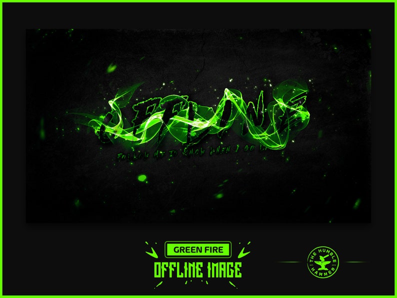 Blaze Green Fire Themed Twitch Streamer Package Panels - Etsy