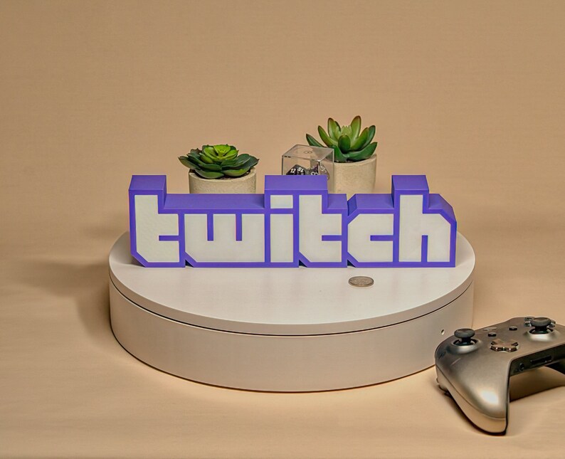 Twitchtv Sign Twitch Sign Purple Twitch Sign Gamer Shelf Decoration ...