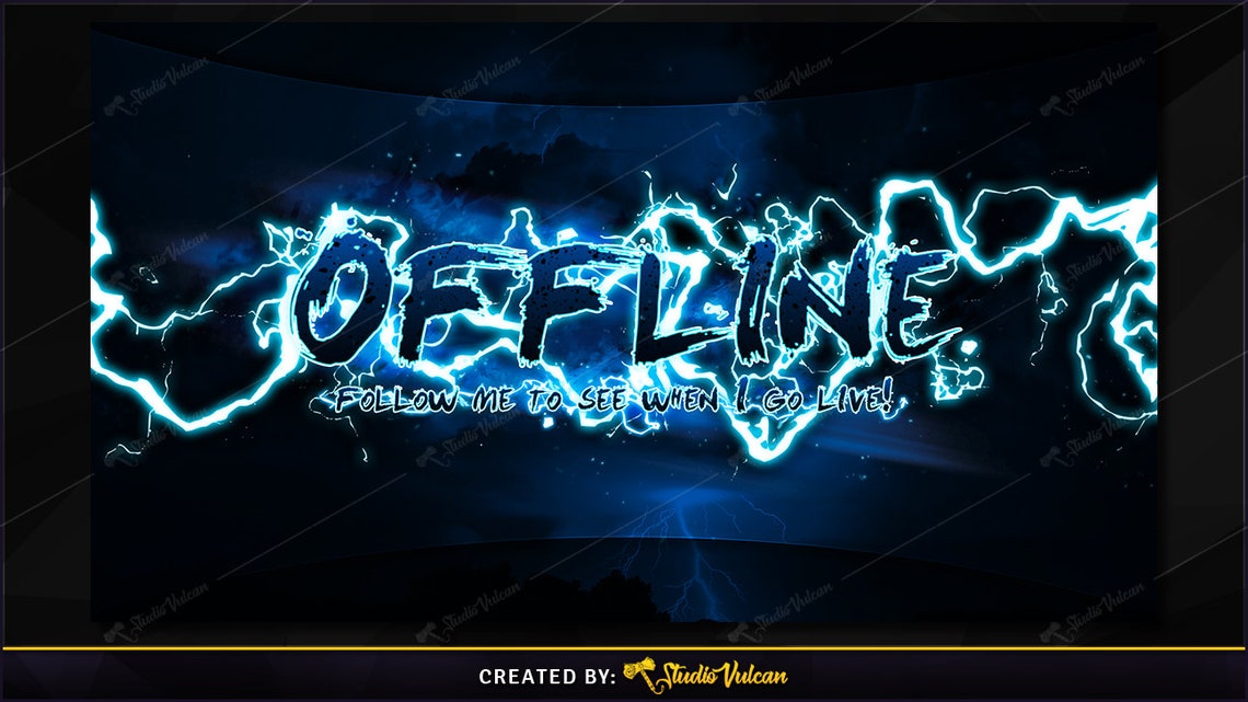 Thunder -lightning Themed Twitchtv Streamer Graphic Package, Panels ...