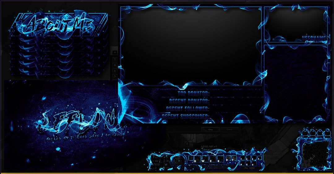 Blaze - Fire Themed Twitchtv Streamer Graphic Package, Panels, Overlay ...
