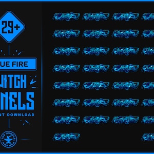 Blaze - Blue Fire Themed Twitch Streamer Package, Panels, Overlay ...
