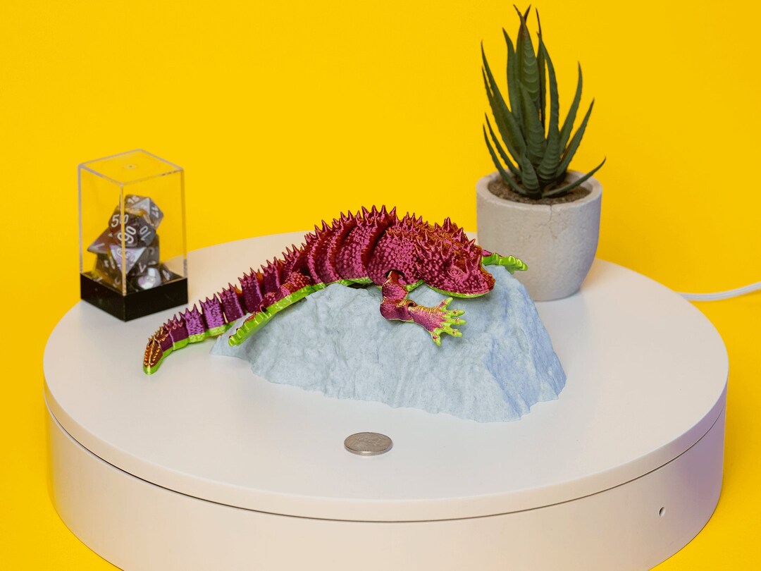 Articulating Baby/mom Iguana Pet - Fidget Toys - Sensory Toys - Fake ...