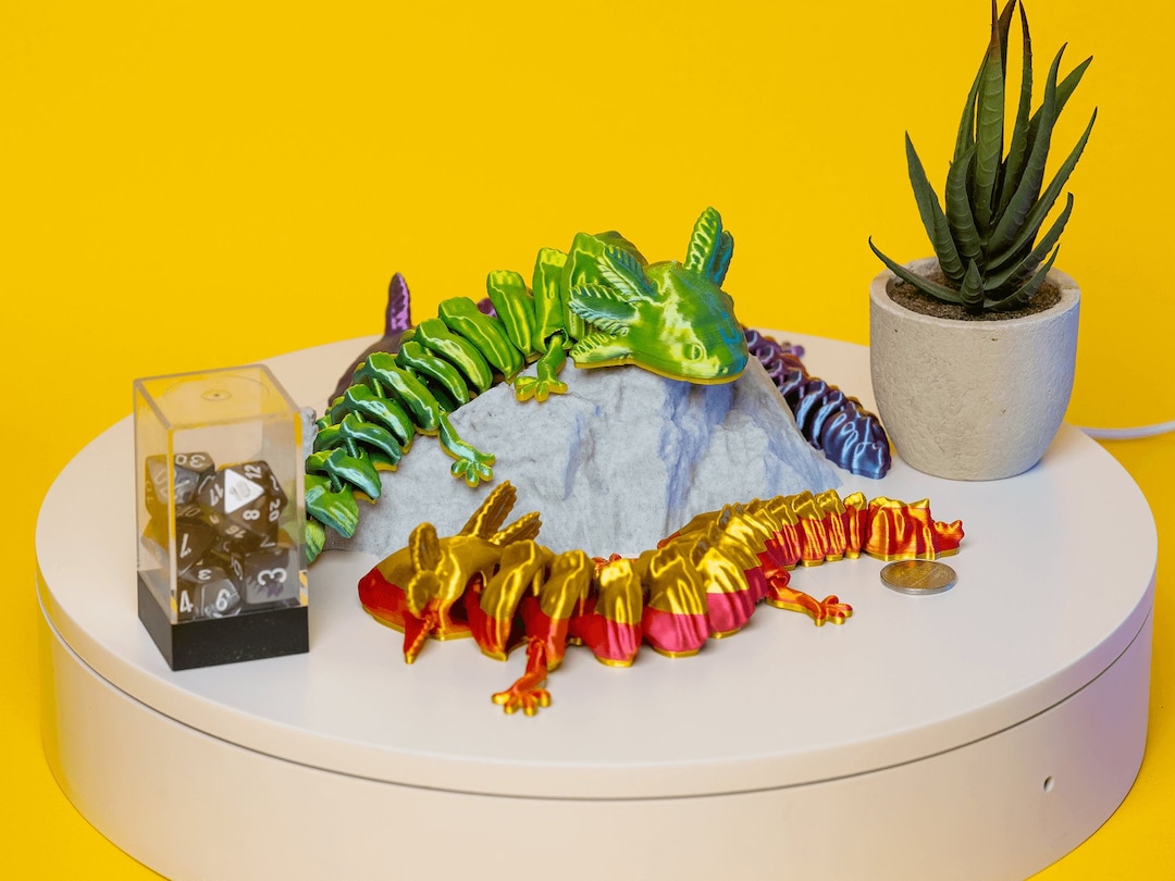 Articulating Baby/mom Axolotl Pet Fidget Toys Sensory Toys Fake Pet for ...