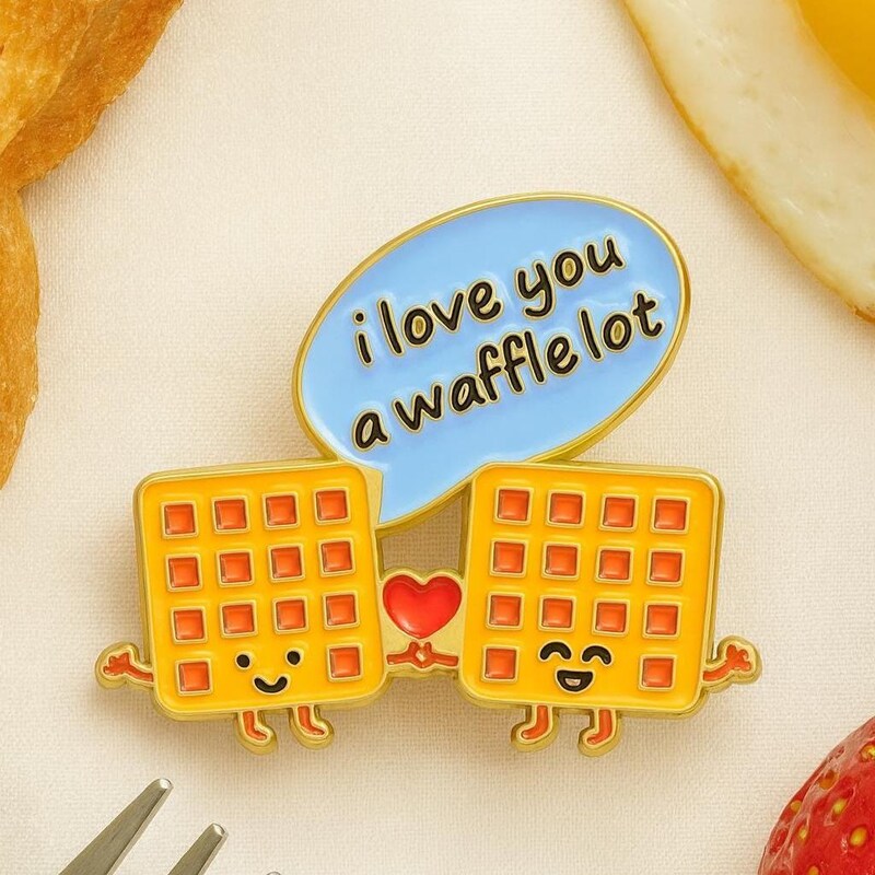Waffle Enamel Pin - Etsy