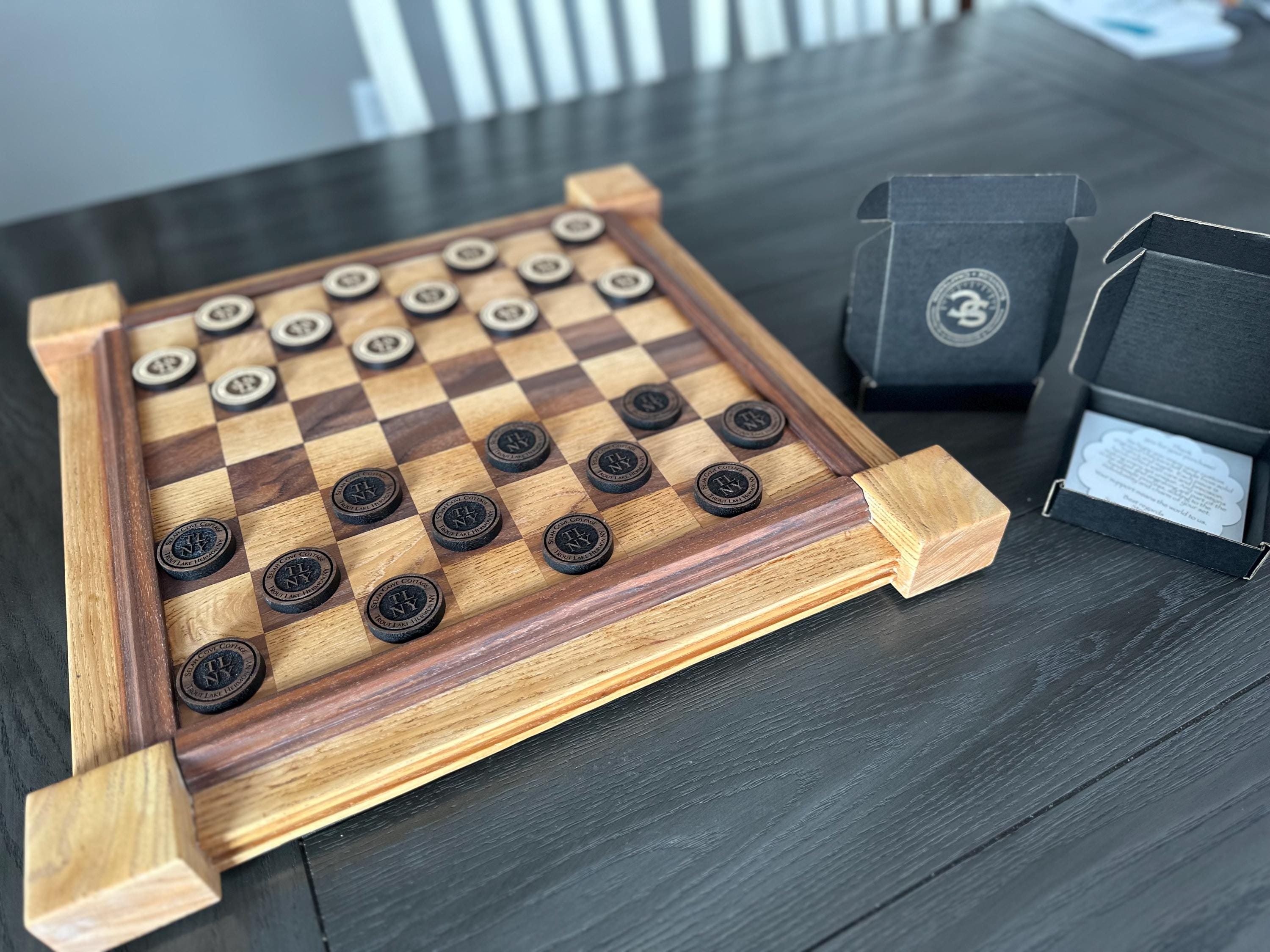 Custom Engraved Checkers checker Board Not Included - Etsy