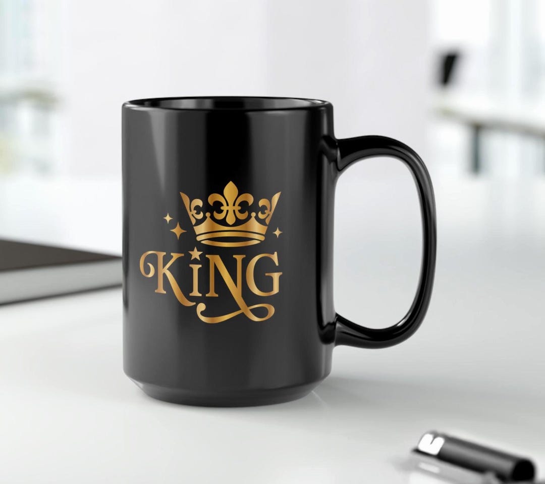Black and Gold King Coffee Mug, Gift for Him, King Coffee Mug, Gift for ...