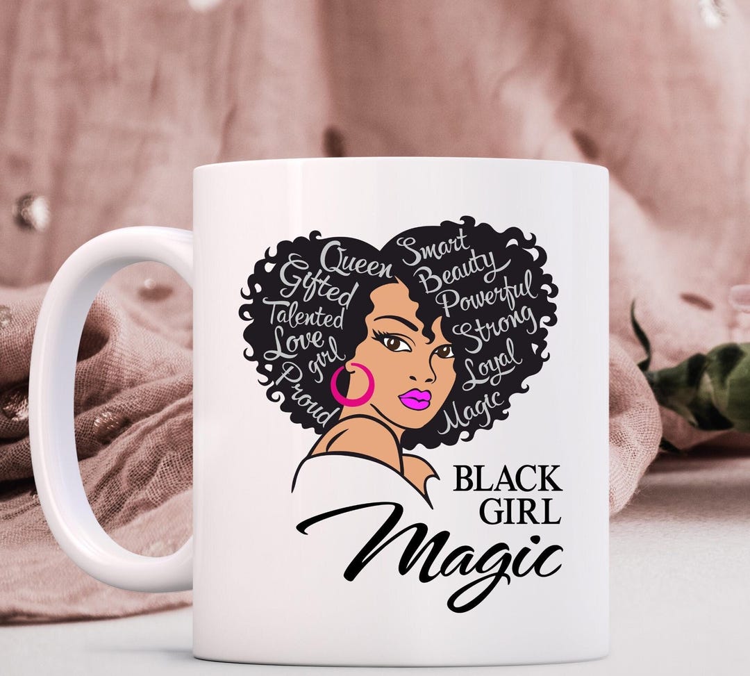 Black Woman Mug, Gift for Her, Boss Lady Mug, Black Girl Magic, Black ...