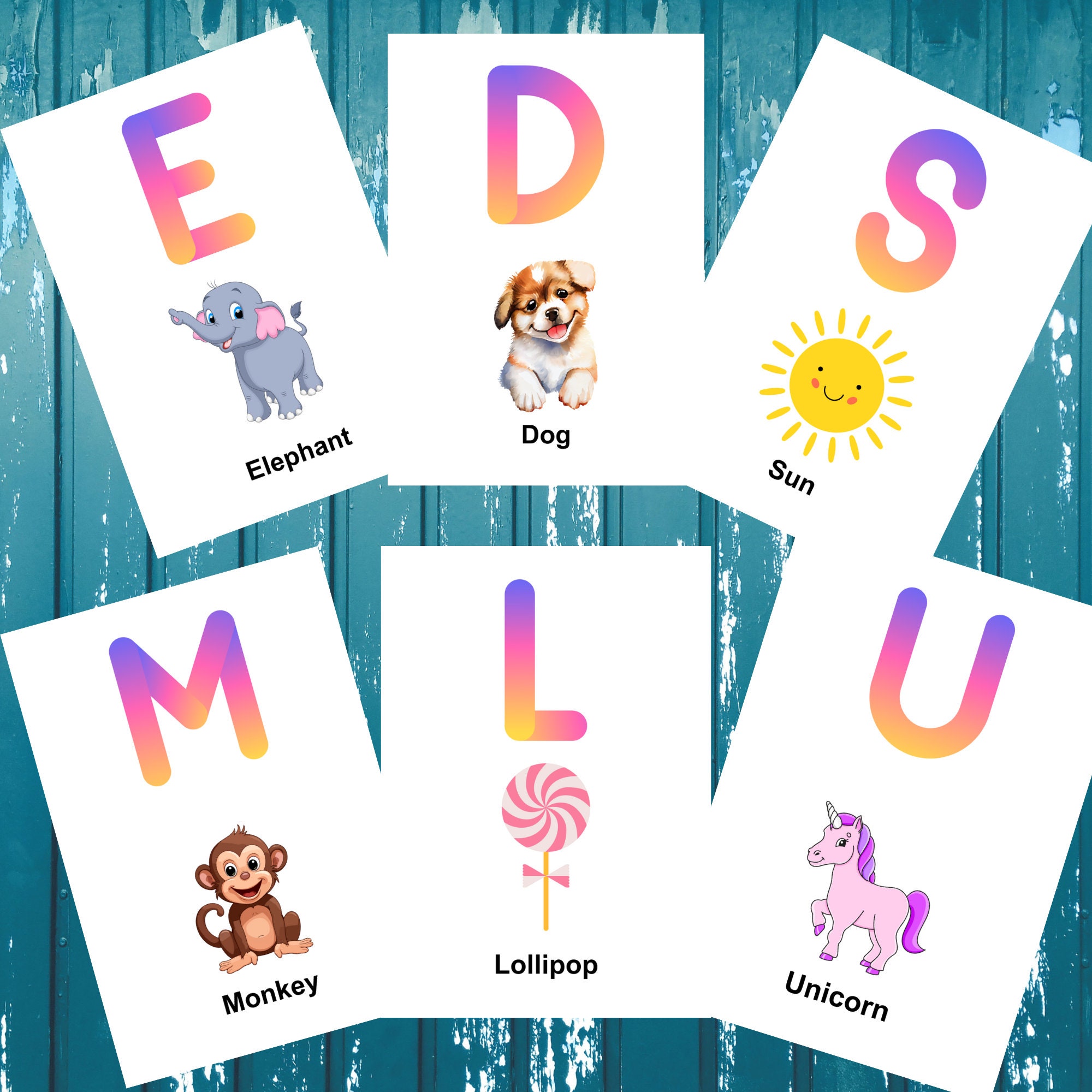 Alphabet Flash Cards, ABC Flash Cards, Toddler Flash Cards, Baby Flash ...