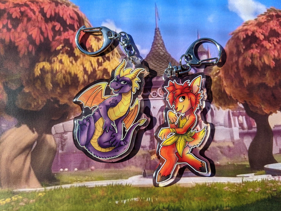 Purple Dragon & Faun [ Acrylic Keychains ] - Etsy