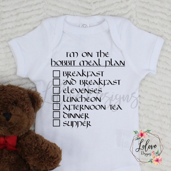 Meal Plan for Hobbits Baby Bodysuit Expecting Mom Gift / | Etsy