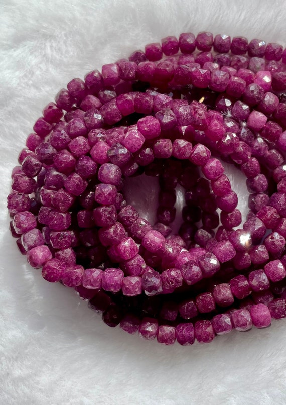 Natural Ruby Bracelet - Etsy