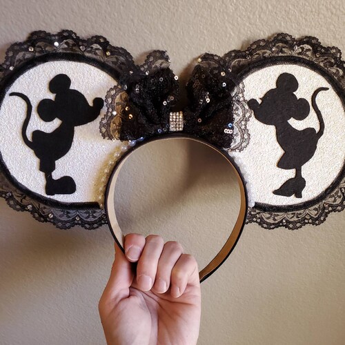 Black Floral Lace Ears - Etsy