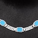 Silver Greek Key Turquoise Necklace. Handmade Ethnic Jewelry. Birthday ...