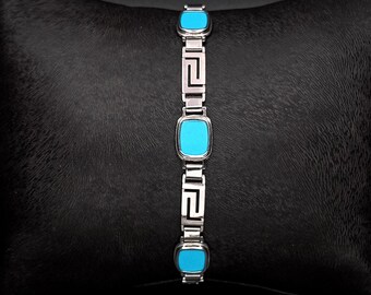 Turquoise Greek Key - Etsy