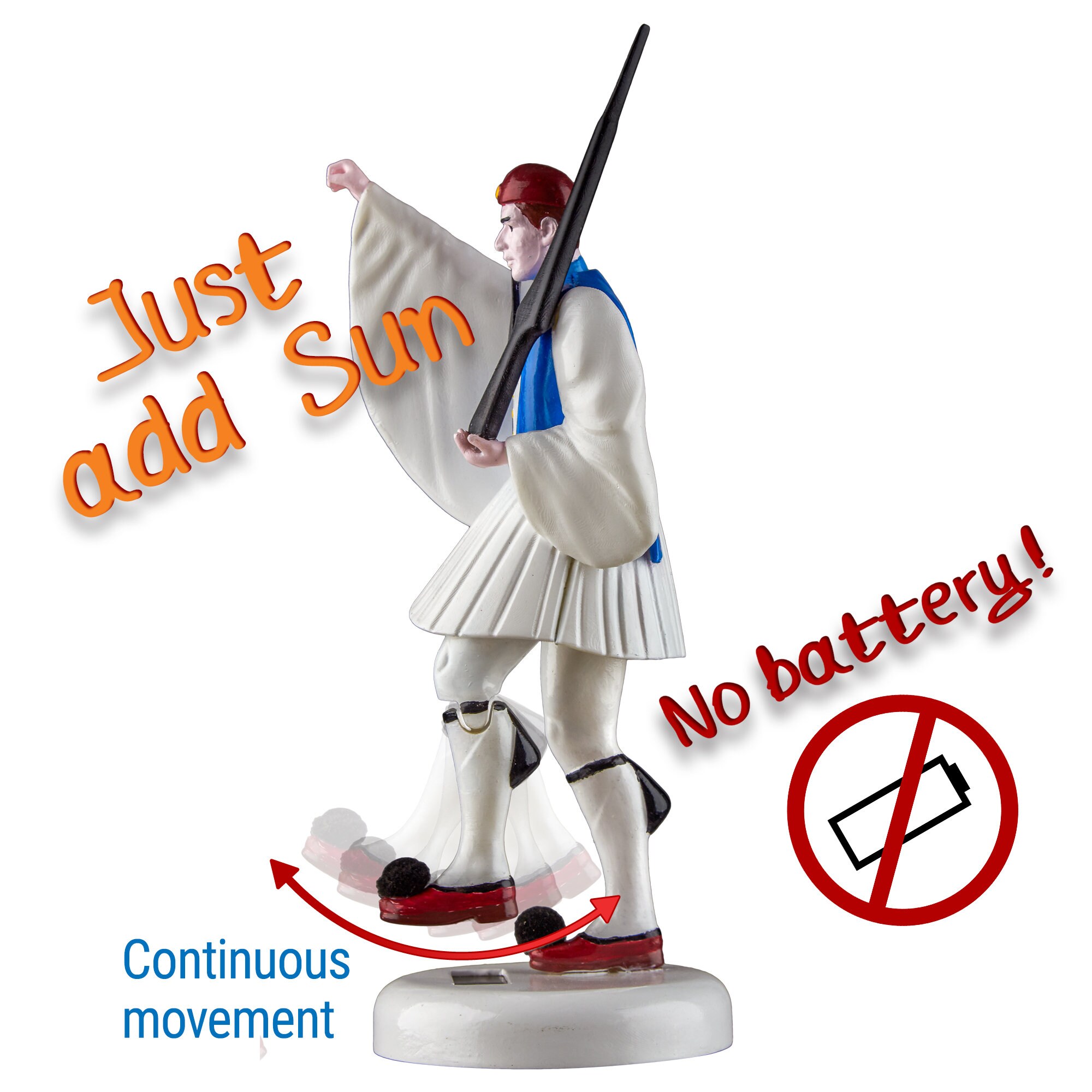 Tsolia Evzonas Solar Powered Souvenir. Presidential Guard in - Etsy