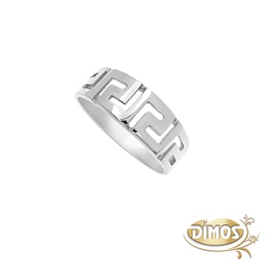 Silver Greek Key Ring for Men and Women. Ancient Greek Meander Design ...