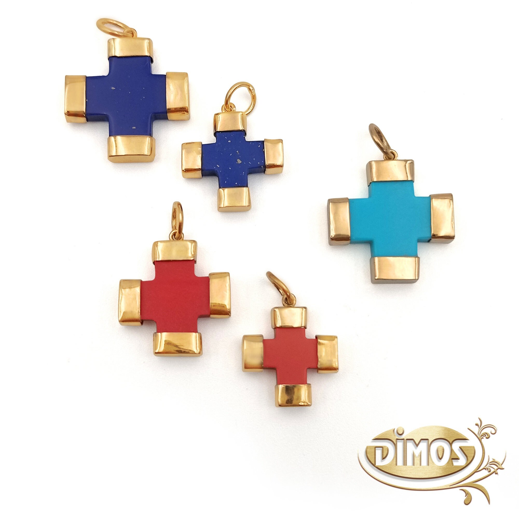 14k Gold Minimalistic Crosses in Different Colors. Summer - Etsy
