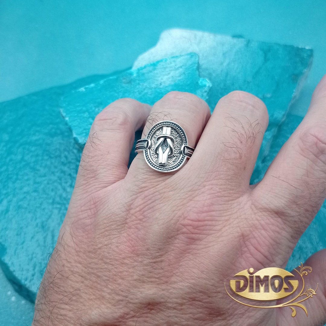 Sterling Silver Ring With Hercules Knot. Symbol of Strength and Unity ...