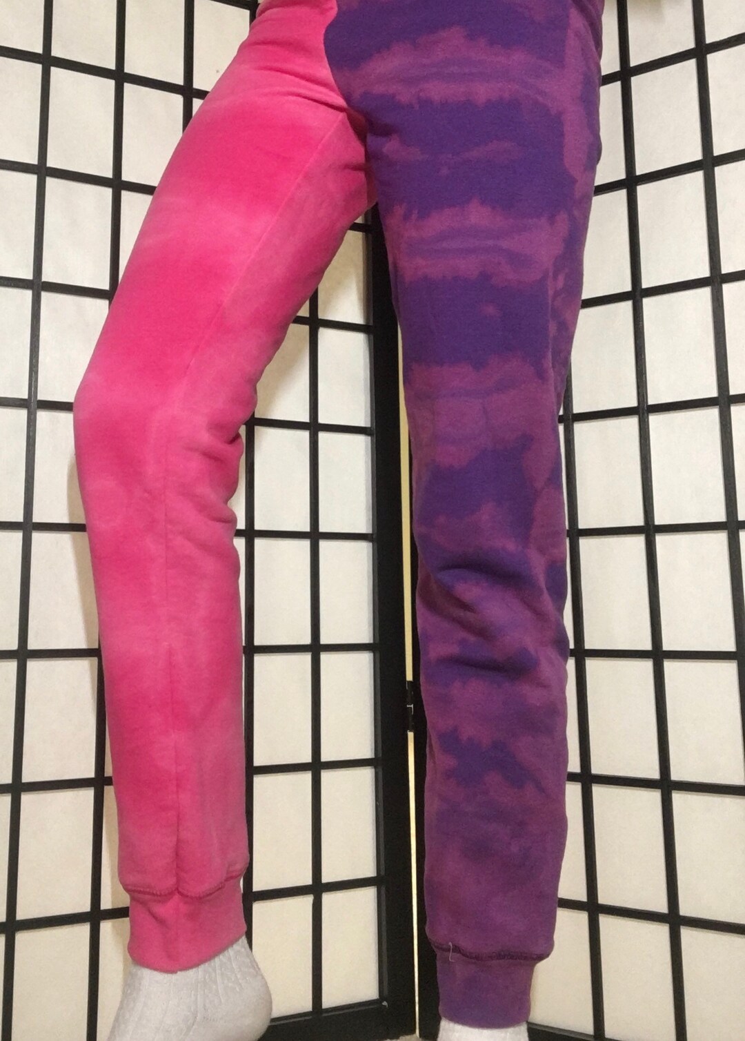 Half and Half Bleached Dyed Sweatpants - Etsy.de