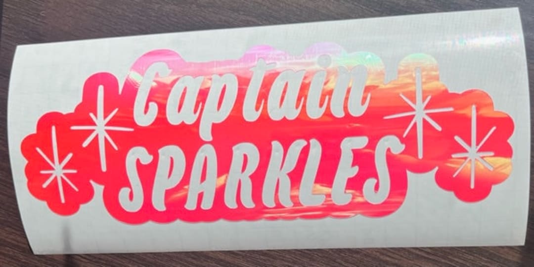 JDM Captain Sparkles Vinyl Decal Slap - Etsy