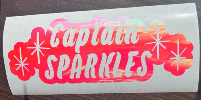 JDM Captain Sparkles Vinyl Decal Slap - Etsy