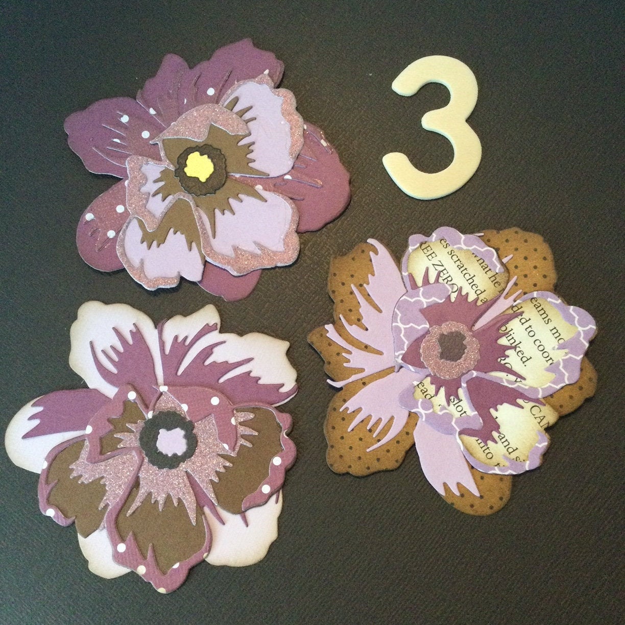 Eclectic Color 3D Paper Flowers Multiple Color Sets Set of | Etsy