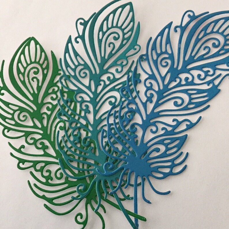 Feather Die Cut 3 Pieces in Color Choice Embellishment - Etsy
