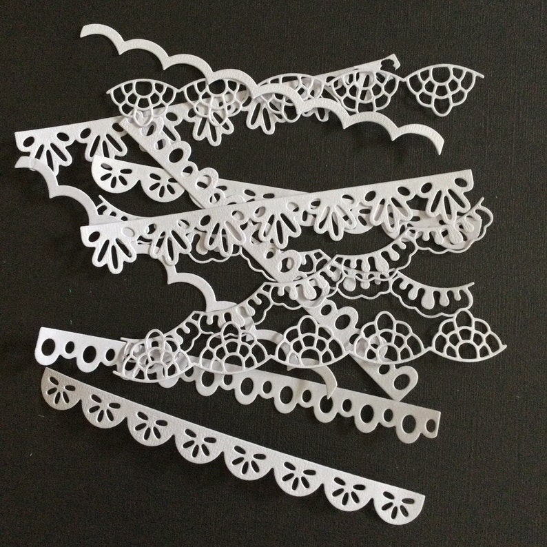 Die Cuts Lace Edges 6 Styles 12 Pieces Choice of Color - Etsy