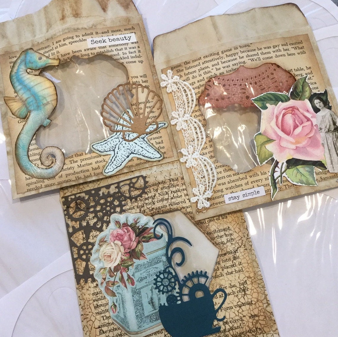 Set of 15 CD Disc Sleeves Junk Journal Flap and Window - Etsy.de