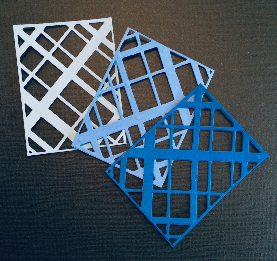 Die Cuts * MINI Card Frame * Mini Card Front * Plaid Pattern * 3 Pieces ...