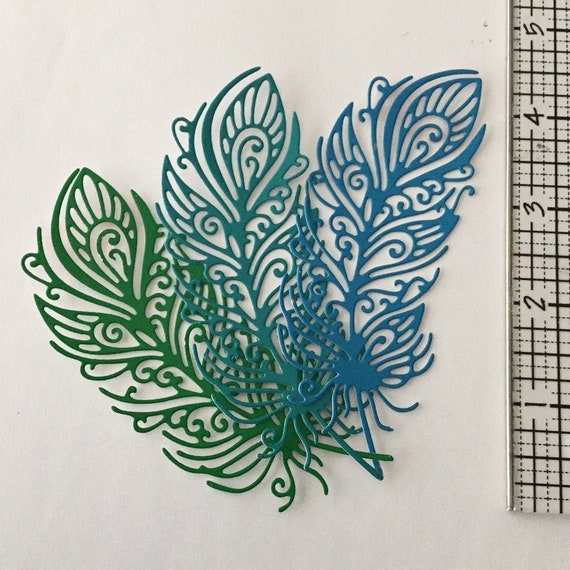 Feather Die Cut 3 Pieces in Color Choice Embellishment - Etsy